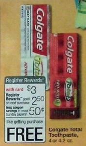 FREE Colgate Total Toothpaste and 25¢ MM at Walgreens on (6/16 ...