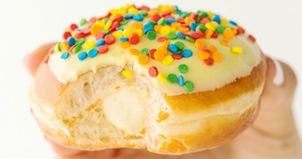 YUM! Get A FREE Cake Batter Doughnut at Krispy Kreme! | Thrifty Momma ...